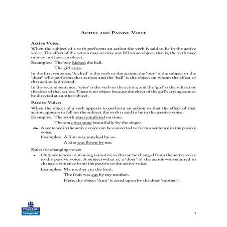 Active and passive_voice | PDF