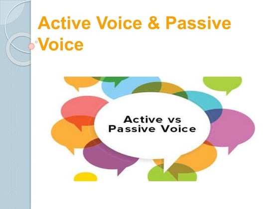 Active and passive voice | PPT