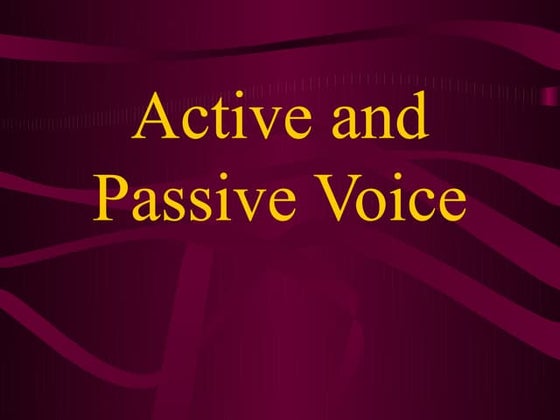 Passive voice ppt.pptx | Programming Languages | Computing