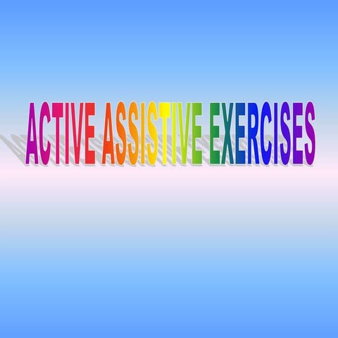 Active assisted exercise.ppt