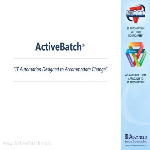 ActiveBatch IT Automation Without Boundaries | PPT