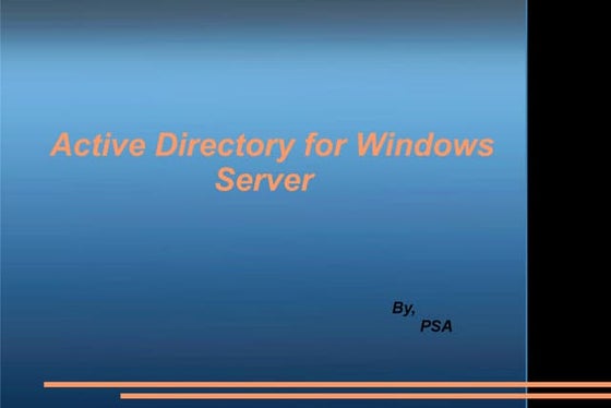 Active Directory component | PPT