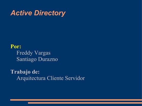 Active directory | PPT | Internet | Computing