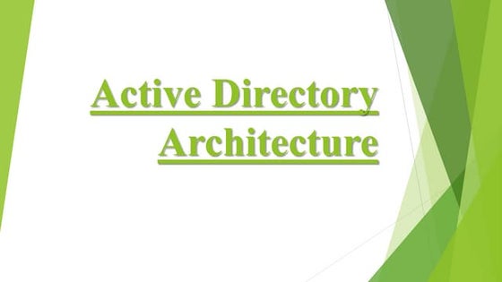 active directory.pptx | Operating Systems | Computer Software and ...