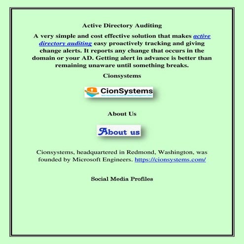 Active Directory Auditing, cionsystems.pdf
