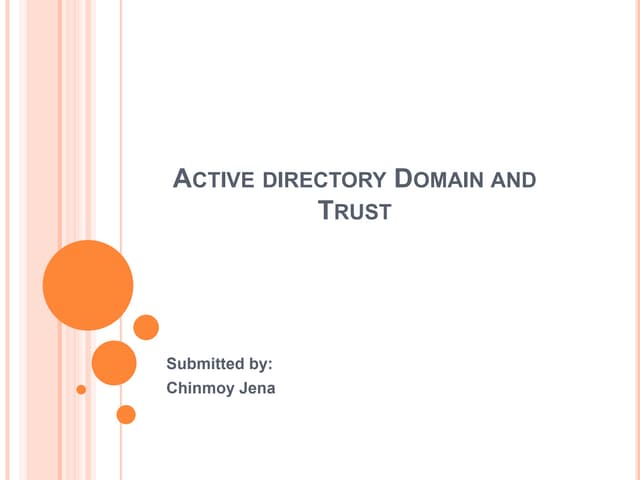 Active Directory Domain And Trust Pptx Operating Systems Computer Software And Applications
