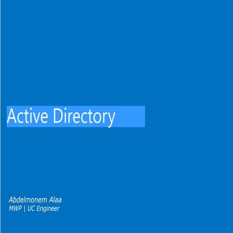 Microsoft Active Directory | PPTX