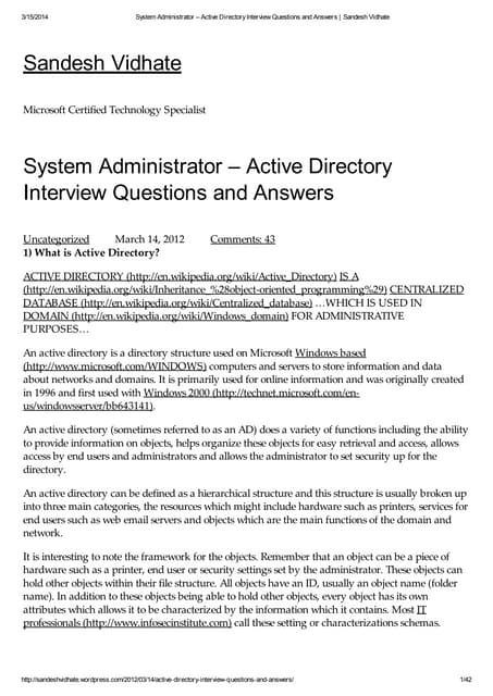 Active Directory component | PPT