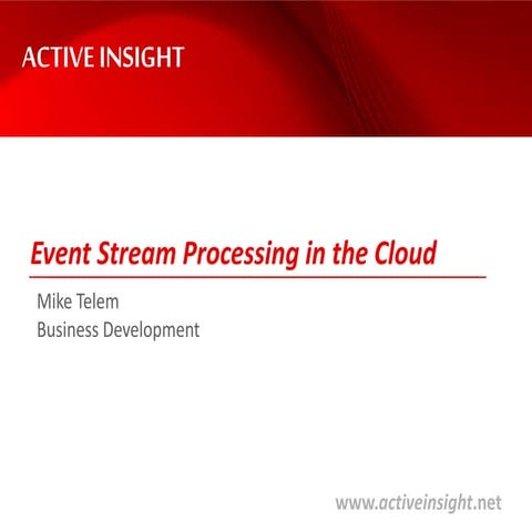Active insight behavioral targeting in the cloud | PPT