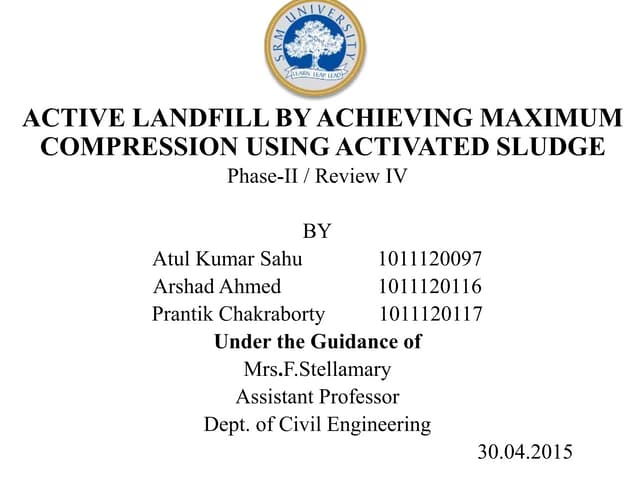 Landfill design and operation | PPTX