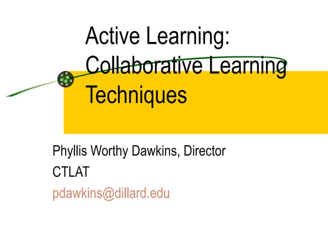 Collaborative learning ppt | PPTX