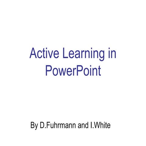 Active learning in powerpoint | PPT