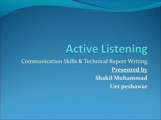 Active Listening Presentation | PPT
