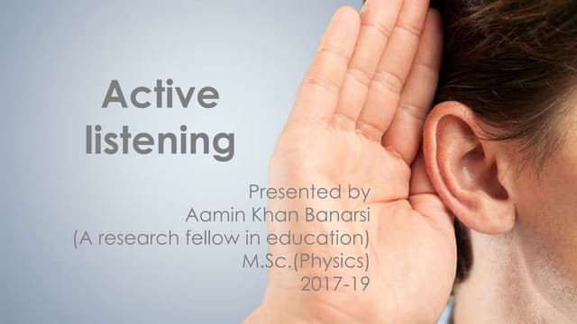 Active Listening | PPT