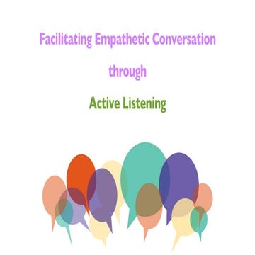 Facilitating Empathetic Conversation through Active Listening | PDF