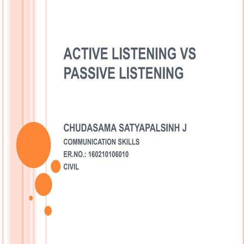Active listening vs passive listening | PPTX