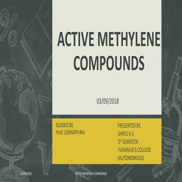 Active methylene compounds | PDF