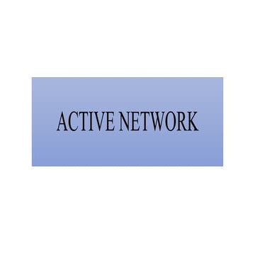 Active network | PPT