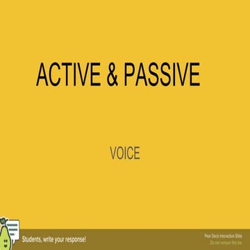 Active & passive | PPT