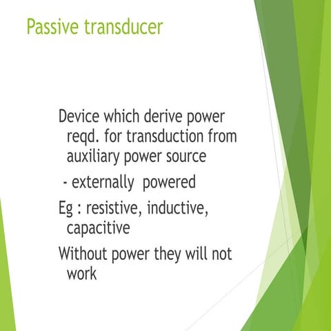 Active passive transducers slideshare | PPTX