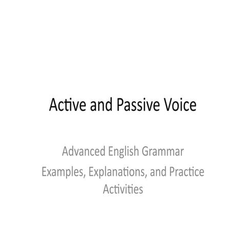 Passive Voice and Active Voice for grade 8.pptx