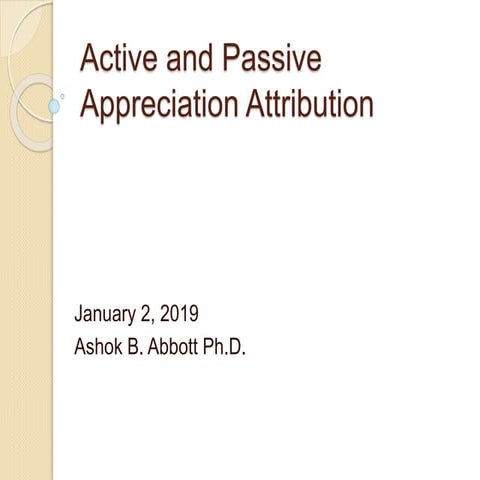 Active passive webinar 2019 | PPTX