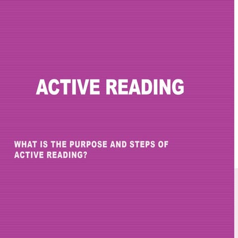 Active reading | PPT
