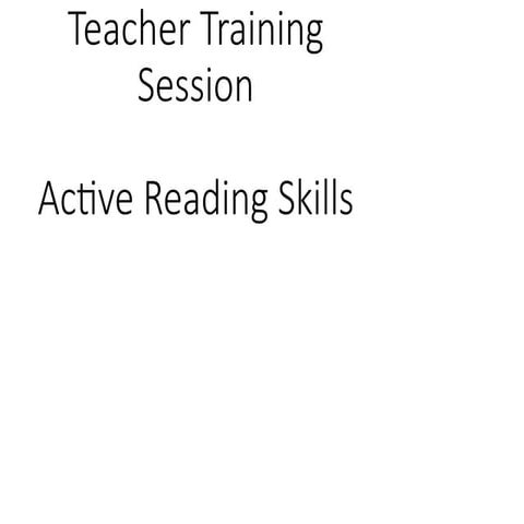 tkt reading skills active reading skills | PPT