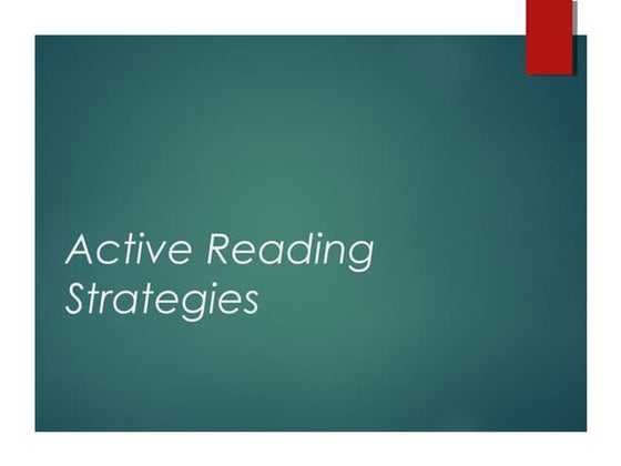 High 5! reading comprehension strategies | PDF