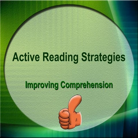 Active Reading Strategies for a students | PPT