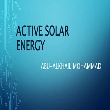 Active solar energy | PPTX