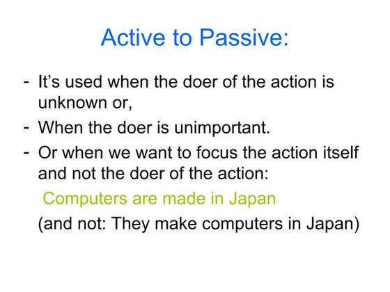 Passive voice-Mind Map | PPT