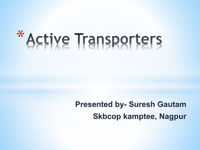 Active transport | PPTX