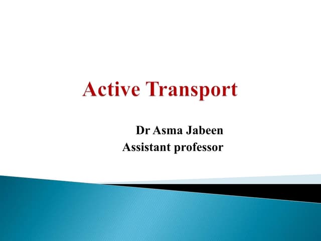 Active Transport : Primary and secondary transport ppt.pptx
