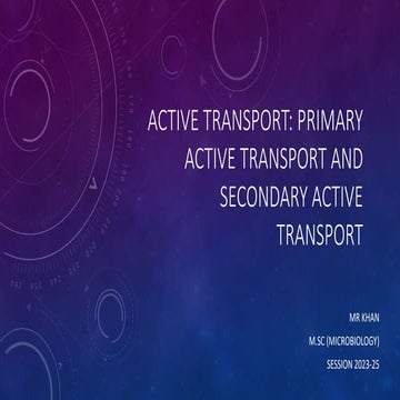 Active Transport : Primary and secondary transport ppt.pptx
