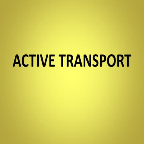 Active Transport Active Transport NEW GCSE | Teaching Resources