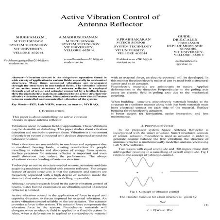 Active vibration control | PPT
