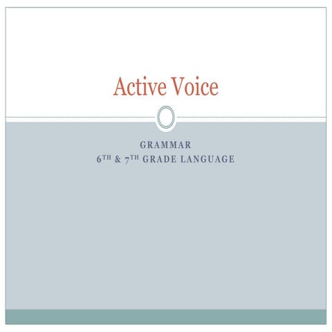 Active voice | PPTX