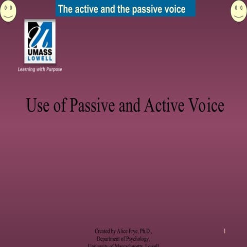 Active Voice and Passive Voice.ppt active | PPT