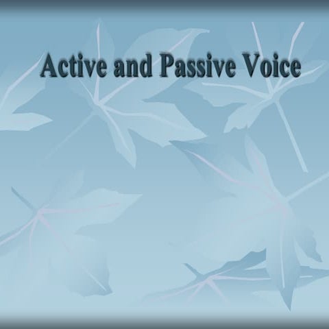 Active voice upload | PPTX