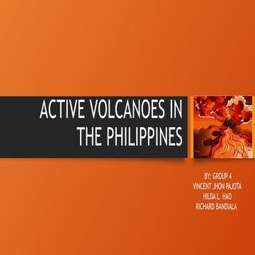 Volcanoes In the Philippines | PPTX