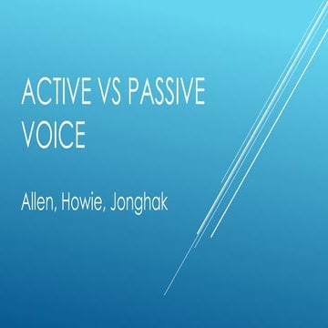 Active vs passive voice | PPTX