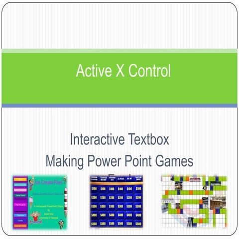 Active x control 2007 | PPTX