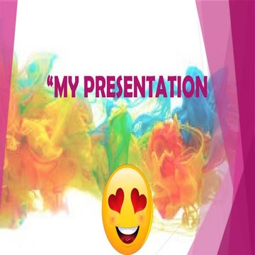 My presenteacion in english for my teacher and classmate | PPTX
