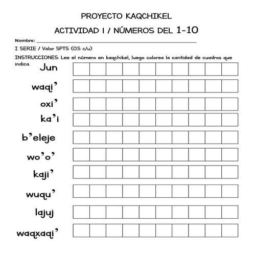 Alfabeto en kaqchikel con imagenes | DOCX