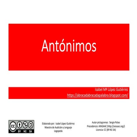 Los antonimos | PPTX