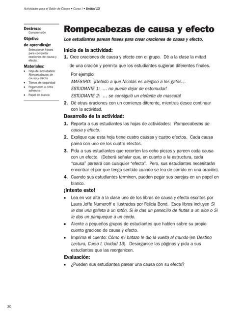 Guía clase causa y efecto | PDF