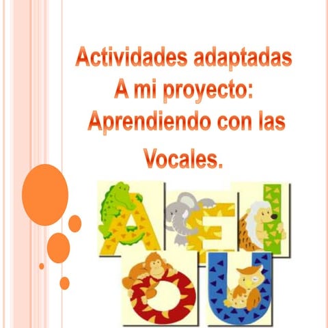 Actividades con las vocales | PPTX
