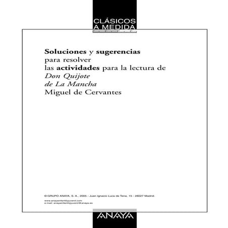 Actividades don quijote de la mancha | PDF