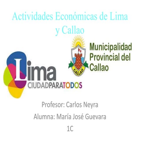Actividades economicas de lima y callao | PPTX